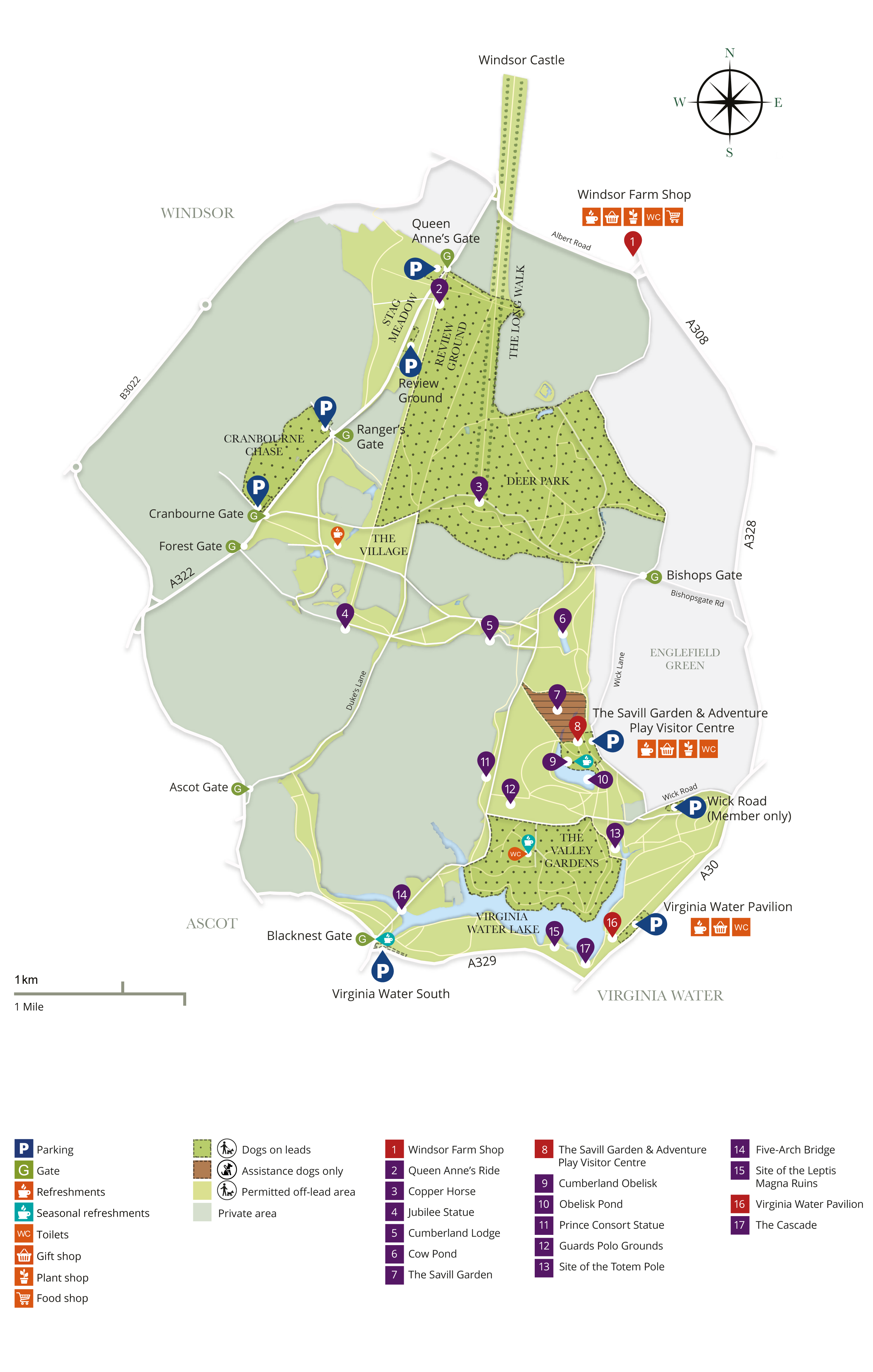 Park map & guide - Windsor Great Park