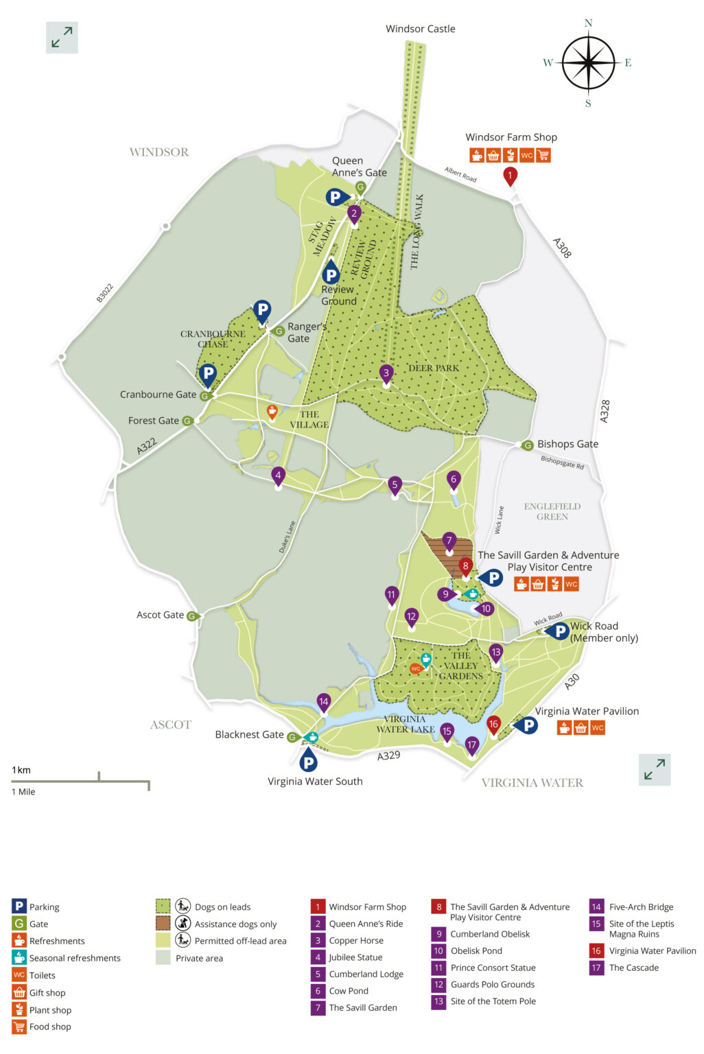Park map & guide - Windsor Great Park